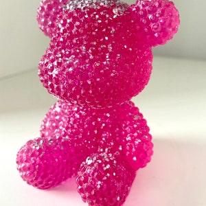 Bumpy Bear Resin Statue Pink/silver Glitter - Etsy