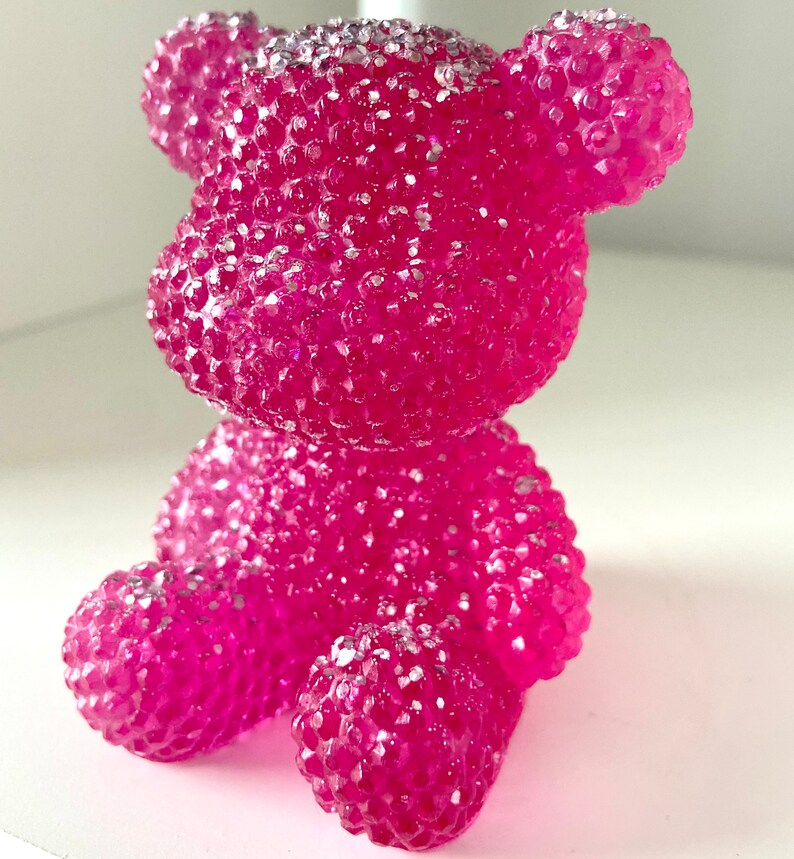Bumpy Bear Resin Statue Pink/silver Glitter - Etsy