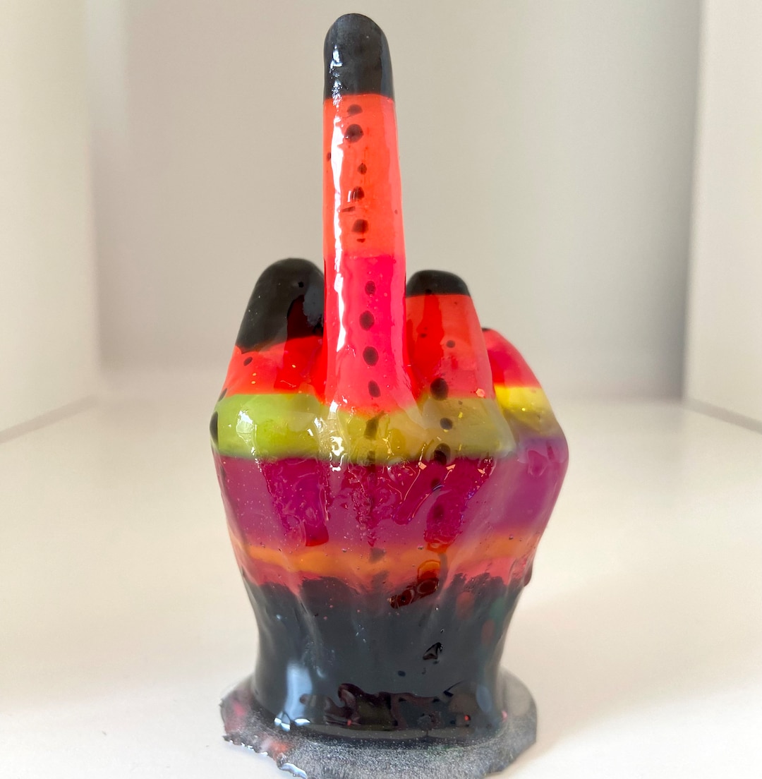 FU Resin Middle Finger Ring Holder Mixed Layers - Etsy