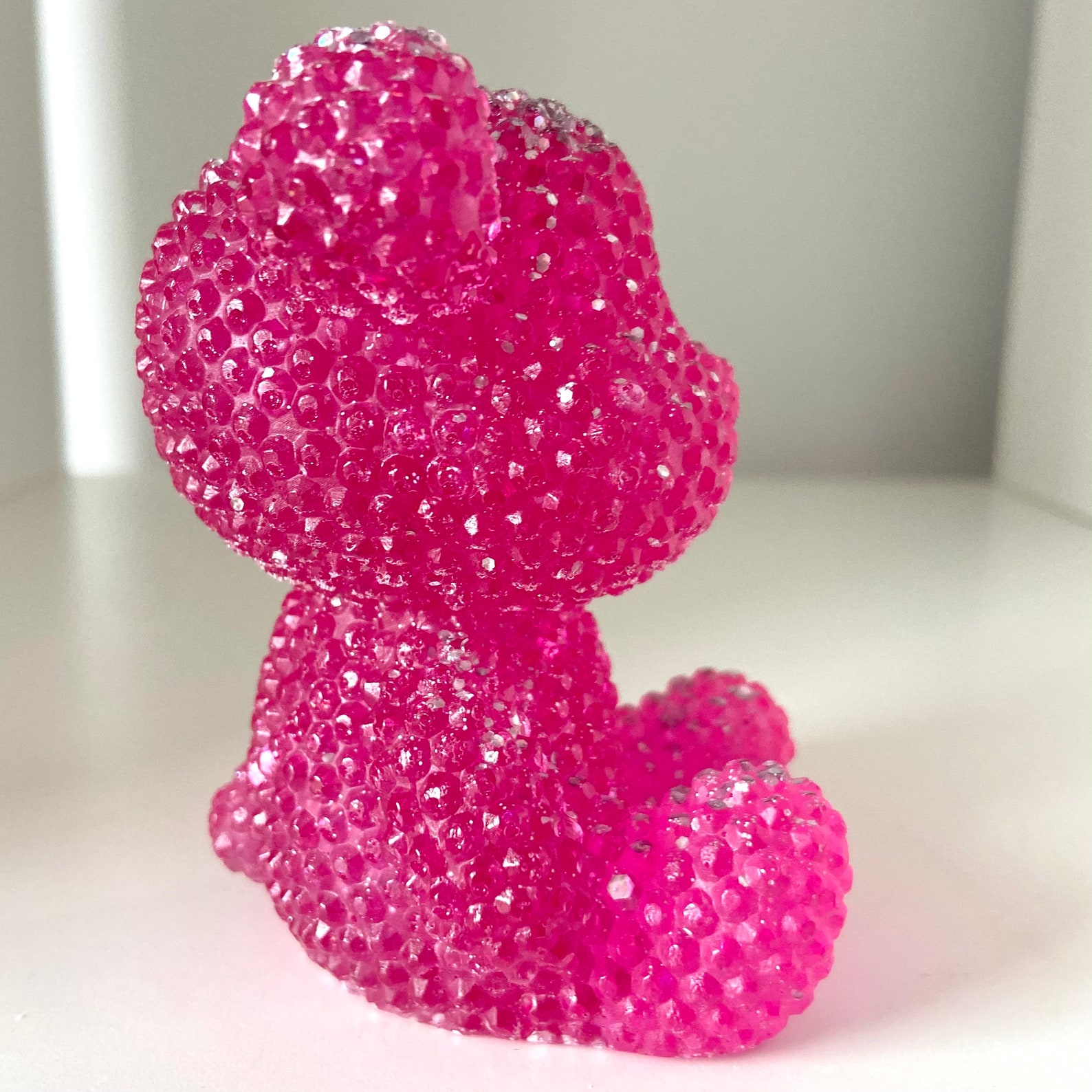 Bumpy Bear Resin Statue Pink/silver Glitter - Etsy