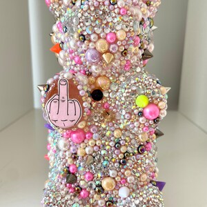 Giant Resin Gummy Bear Statue-middle Finger, Pearls, Crystals & Studs ...