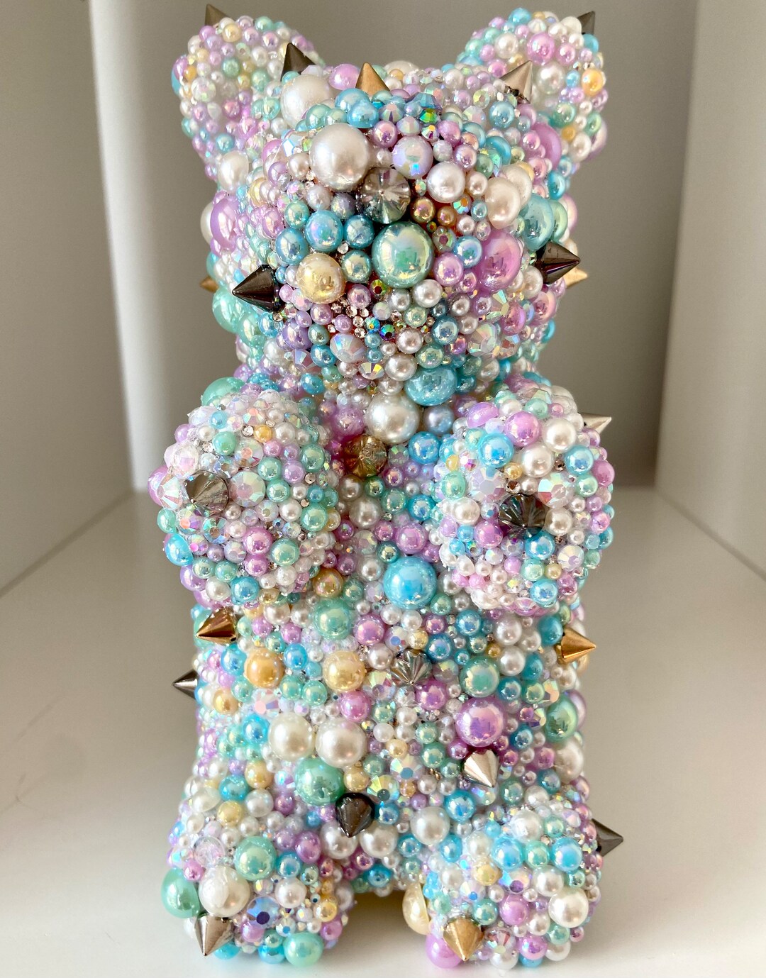 Giant Resin Gummy Bear Statue- Pastel Pearls, Crystals & Studs - Etsy