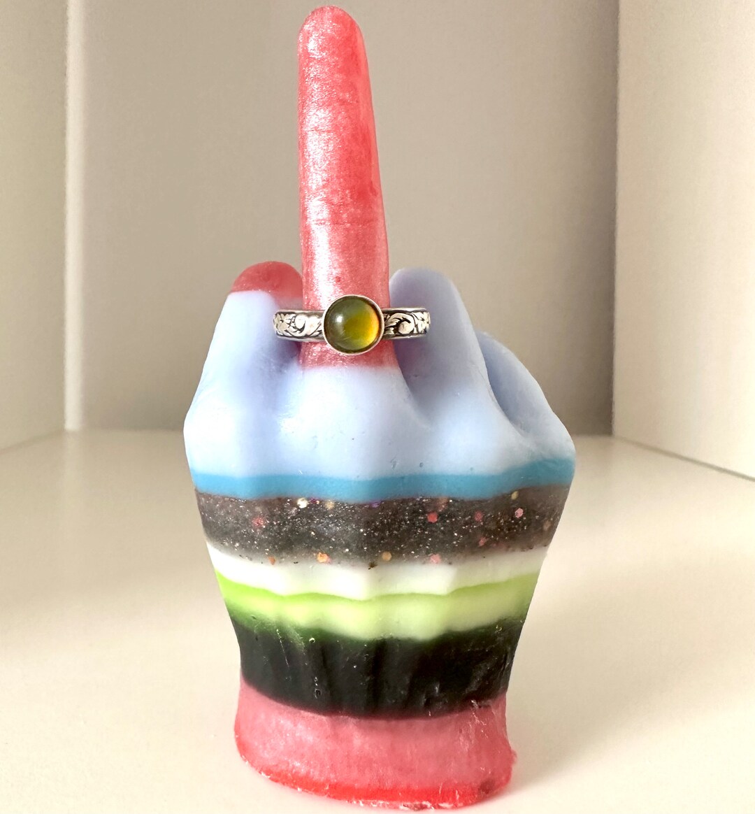 FU Resin Middle Finger Ring Holder Mixed Layers - Etsy