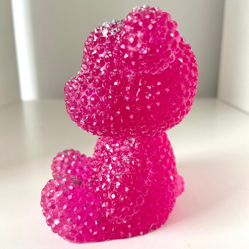 Bumpy Bear Resin Statue Pink/silver Glitter - Etsy