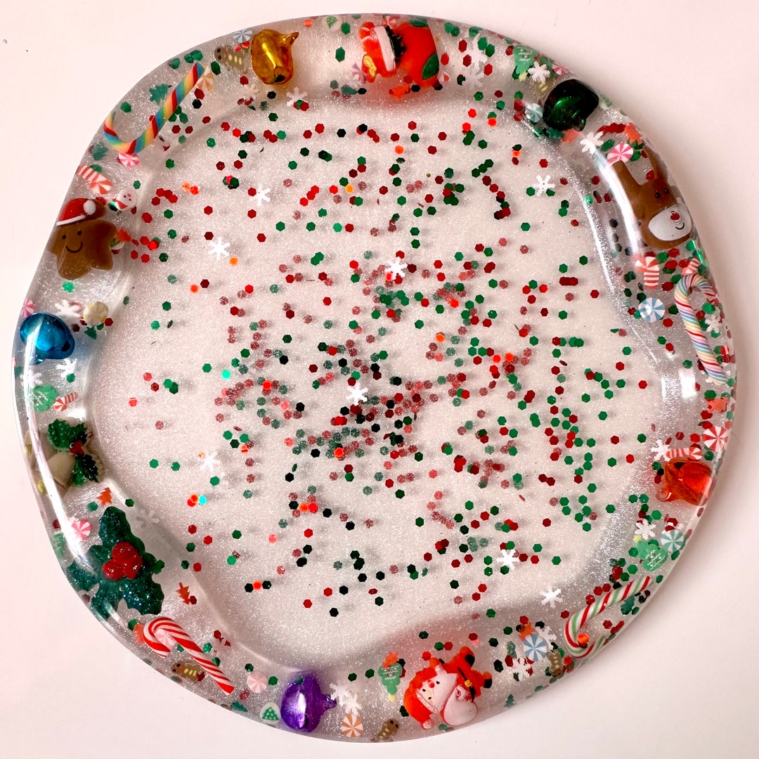 Circle Resin Blob Tray Christmas - Etsy