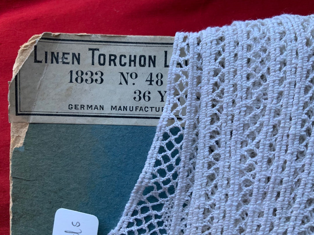 11.8m Antique Machine Torchon Lace on Original Card - Etsy