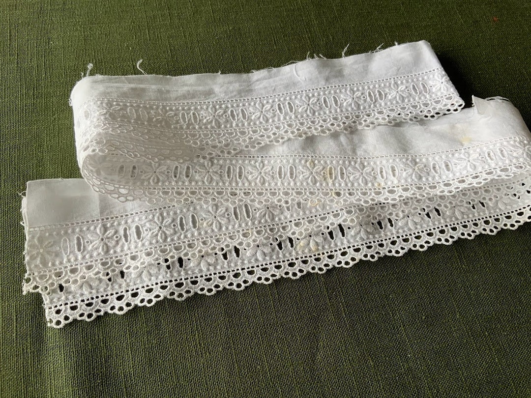 1.4m Gorgeous Eyelet Style Machine Embroidered Broderie Anglaise - Etsy