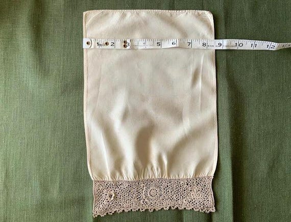 Antique Silk Edwardian Modesty Panel With Irish Croch… - Gem