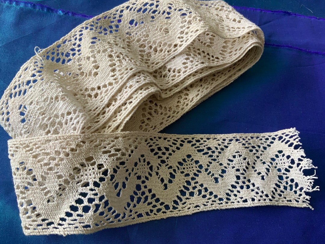 1.98m Antique Victorian 1800s Machine Torchon Bobbin Insertion Lace - Etsy