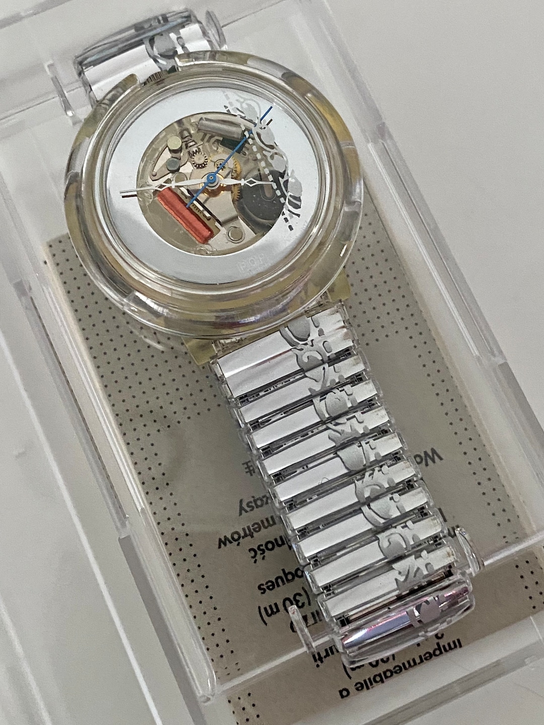 New Pop Swatch Watch Vintage Midi EMBROIDERY PMK120 Unworn in Box Flex ...