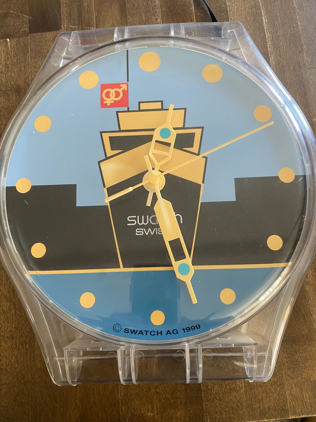 Swatch Maxi Wall Clock Ocean of Love Port of Rotterdam MGK909 Gk909 ...