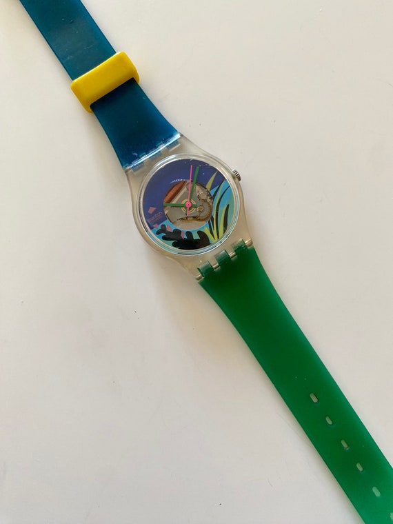 swatch watch black coral - Gem