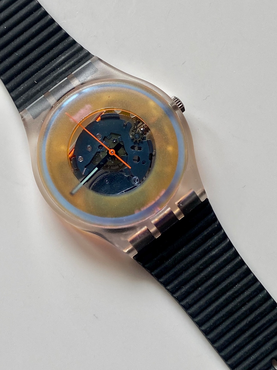 New Swatch Watch Vintage DARK VADER GK110 Running Rare Skeleton Unworn ...