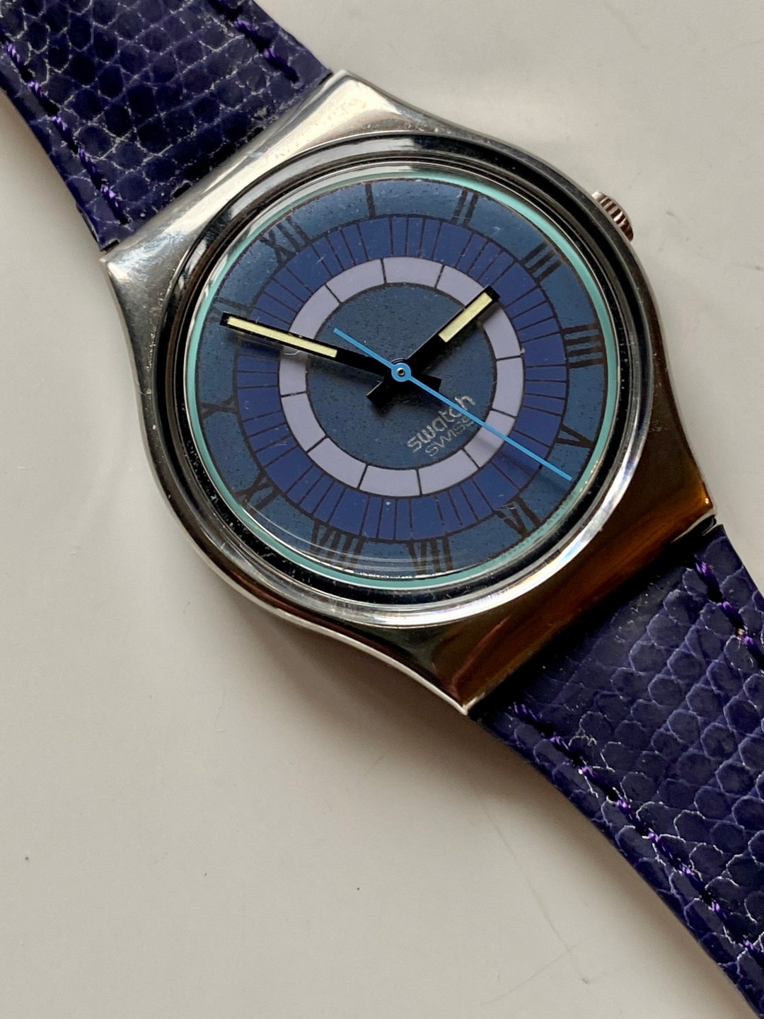 New Vintage Swatch Watch ALEXANDER GX123 New Battery Classic Roman ...