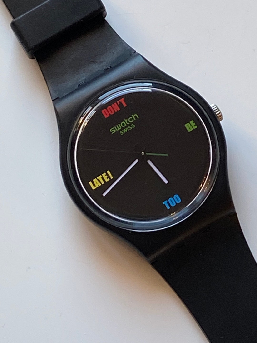 New Swatch Watch DB2L So28b102 Reissued 1984 Dont Be Too Late New ...