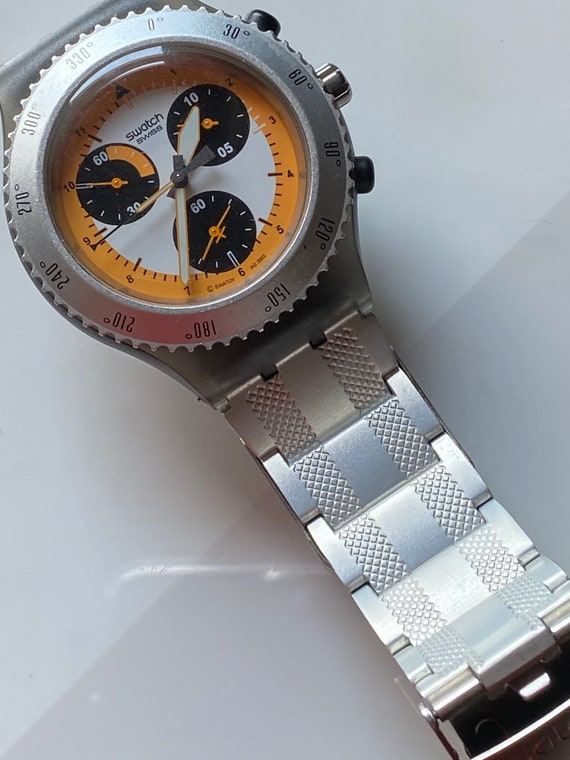 Swatch Irony diaphane Chronograph Take Flight Rare SV… - Gem