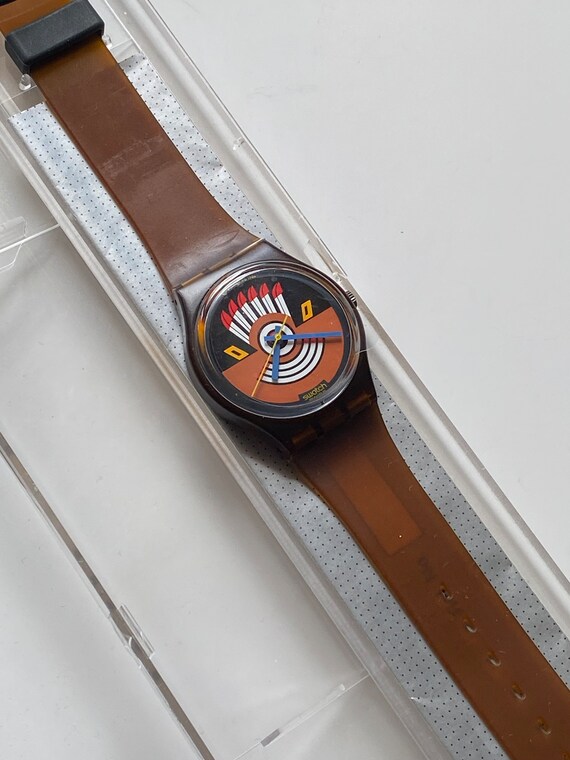 New Swatch Watch Vintage RUFFLED FEATHERS 1986 Gf100 … - Gem