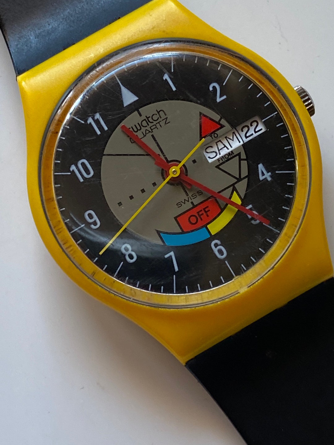 Vintage Swatch Watch Yamaha Racer 1985 GJ700 French Rare - Etsy