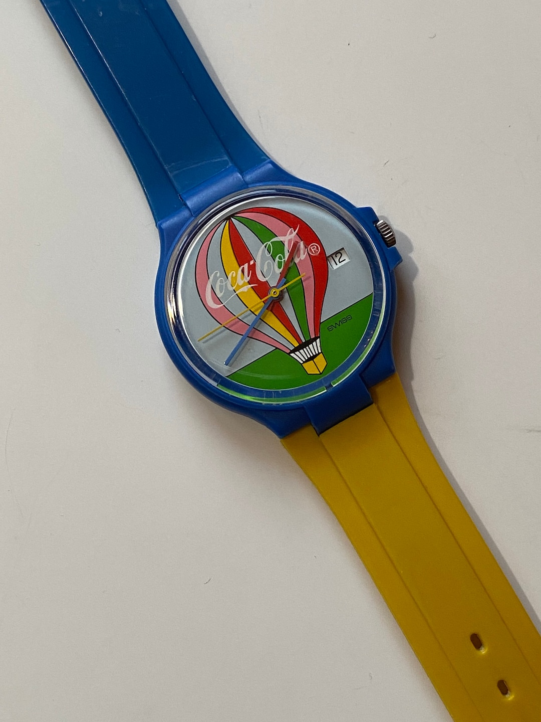 New Vintage Swatch Watch Made Coca Cola Called up up and Away Hot Air ...