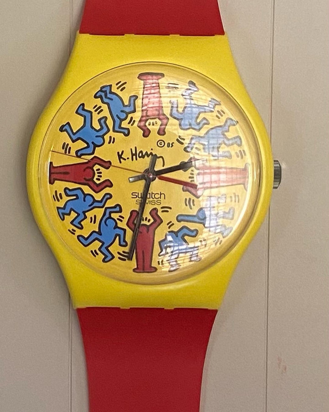 Keith Haring Swatch Watch Maxi Wall Clock Wall Clock Modele Avec ...