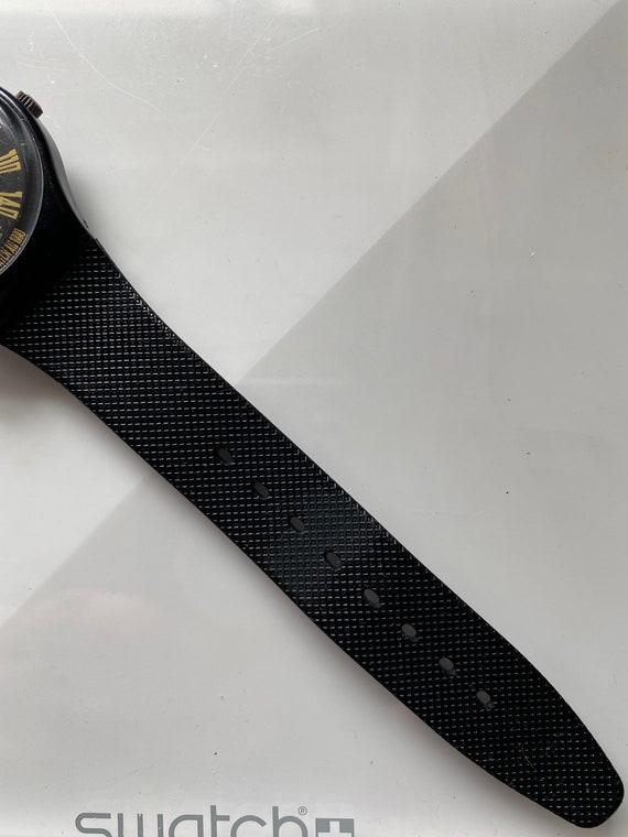 New 1990 Swatch Watch Vintage BROADCAST GB720 new bat… - Gem