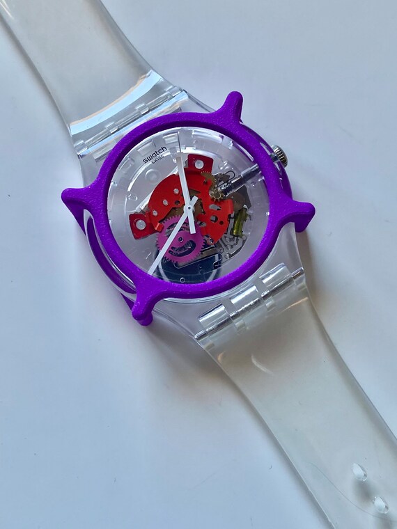 New Swatch Watch Random Ghost SUOK111 41mm transparen… - Gem