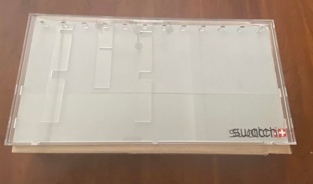 Swatch Watch Store Display Rare Case Acrylic Plexiglass Retro Collector ...