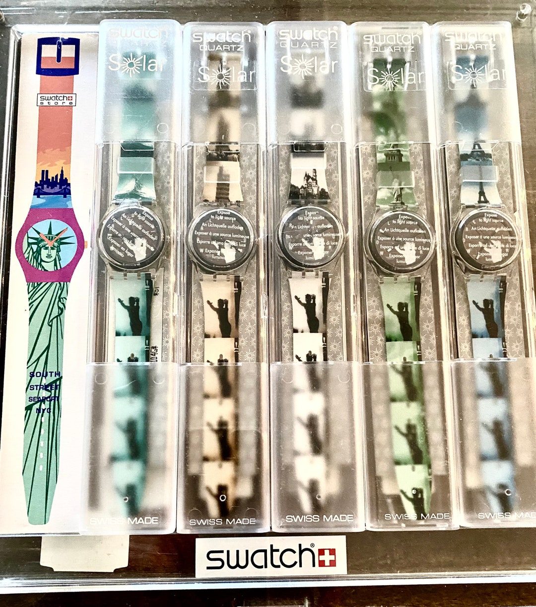 New Vintage Swatch Watch NYC Solar Set 1997 Only Released in USA ...