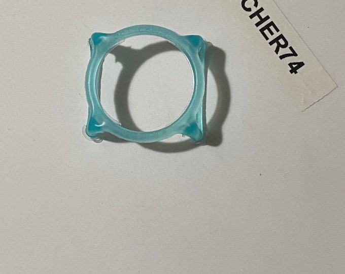 Vintage Swatch Watch Guard Too Large Transparent Blue Turquoise 80s ...