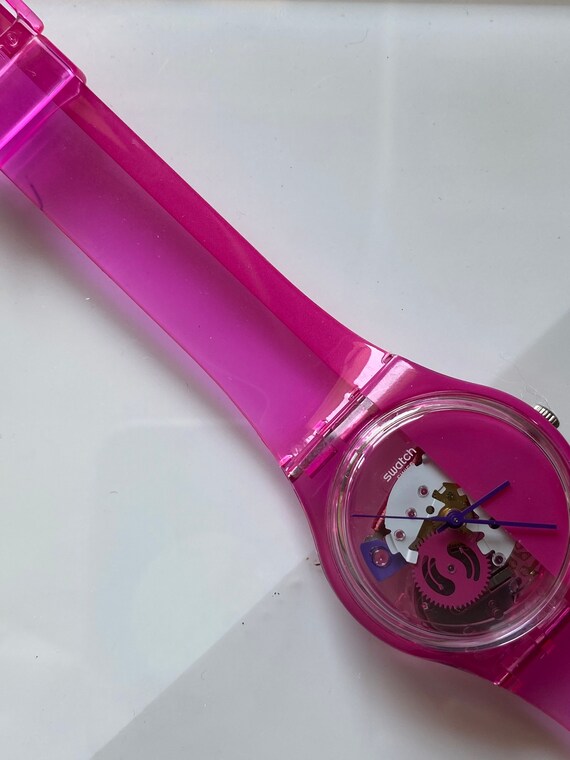 New Swatch Watch Pinkorama GP405 skeleton see through… - Gem