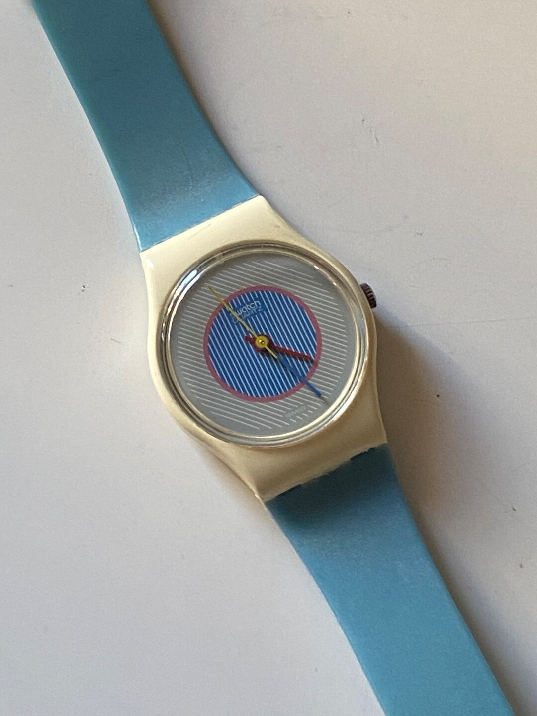Vintage Swatch 1985 ICE MINT LW105 Rare Lady Running All Original 25mm ...