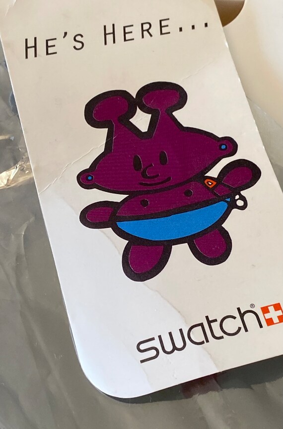 New 1998 vintage Swatch signed artist ALIEN BABY-GG17… - Gem