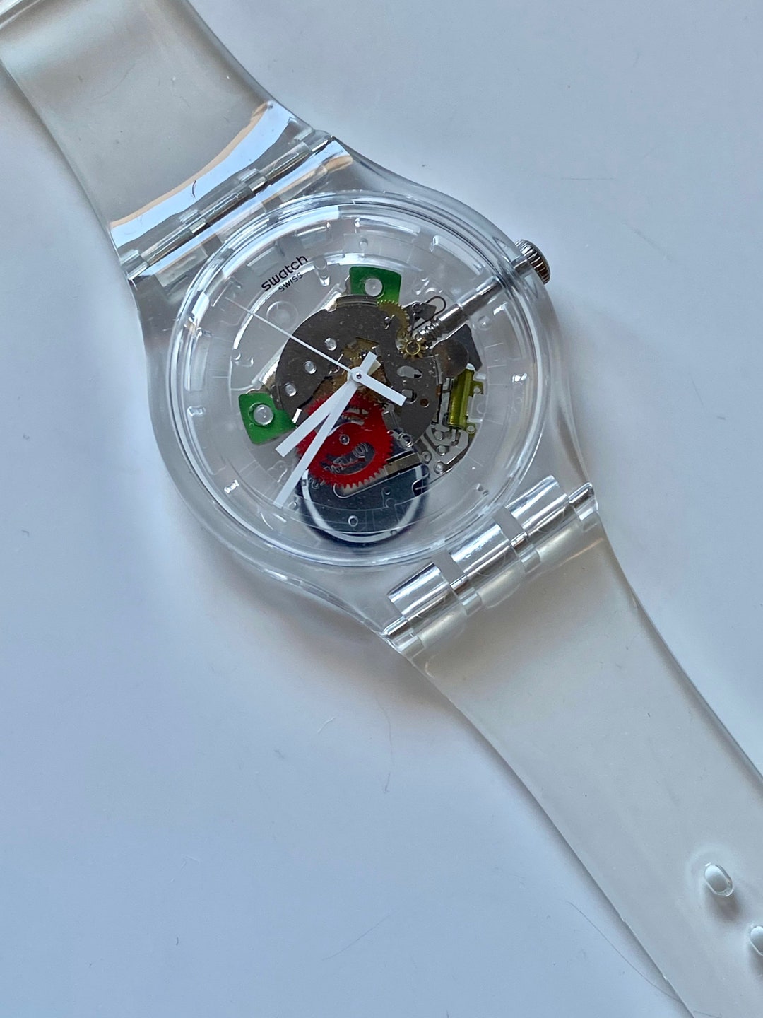 New Swatch Watch Random Ghost SUOK111 41mm Transparent Skeleton See ...