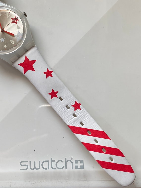 Swatch Watch New Star Feeling dice stars leather 34mm… - Gem