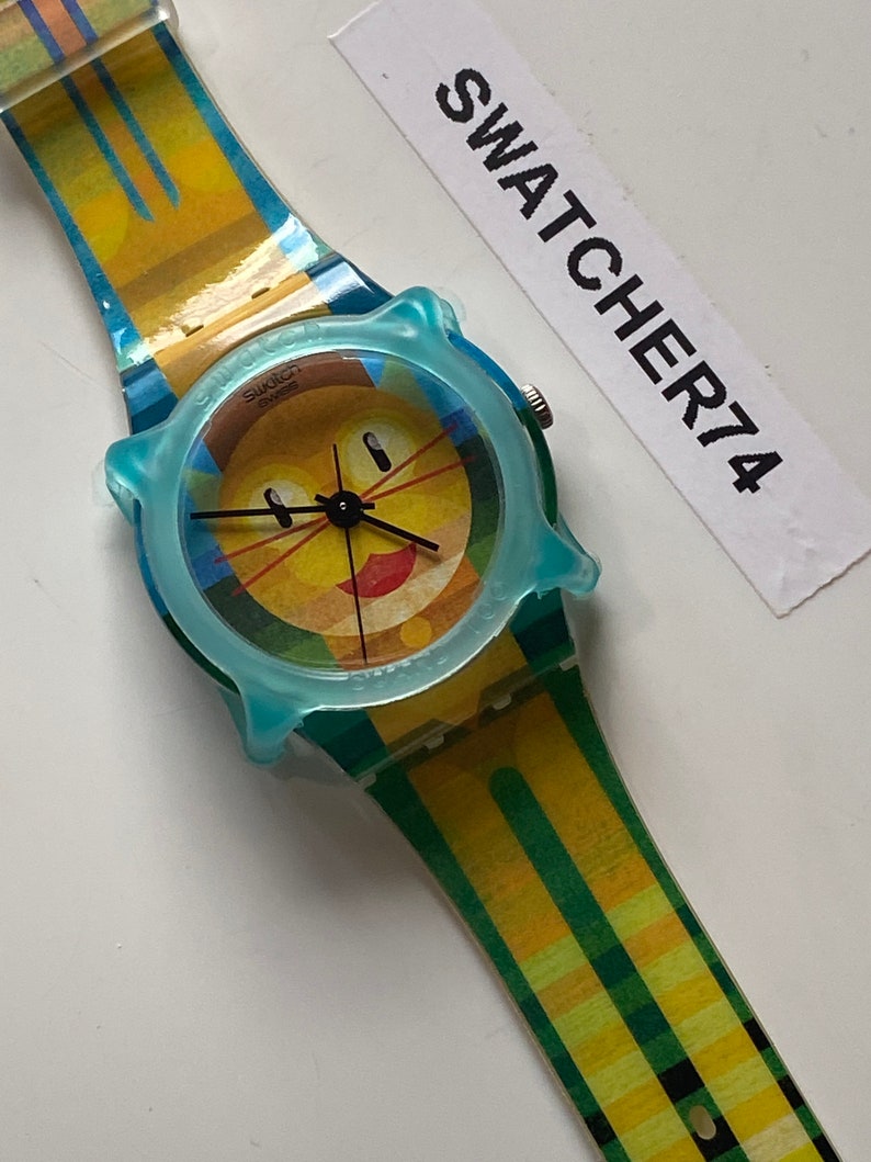 Vintage Swatch Watch Guard Too Large Transparent Blue | Etsy