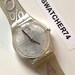 New Swatch Watch Silver Glam in Box Lacquered Skeleton Gears See ...
