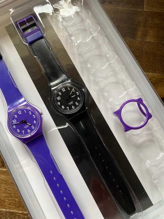 Swatch Watch vintage US Colour Code 2 swatches and gu… - Gem