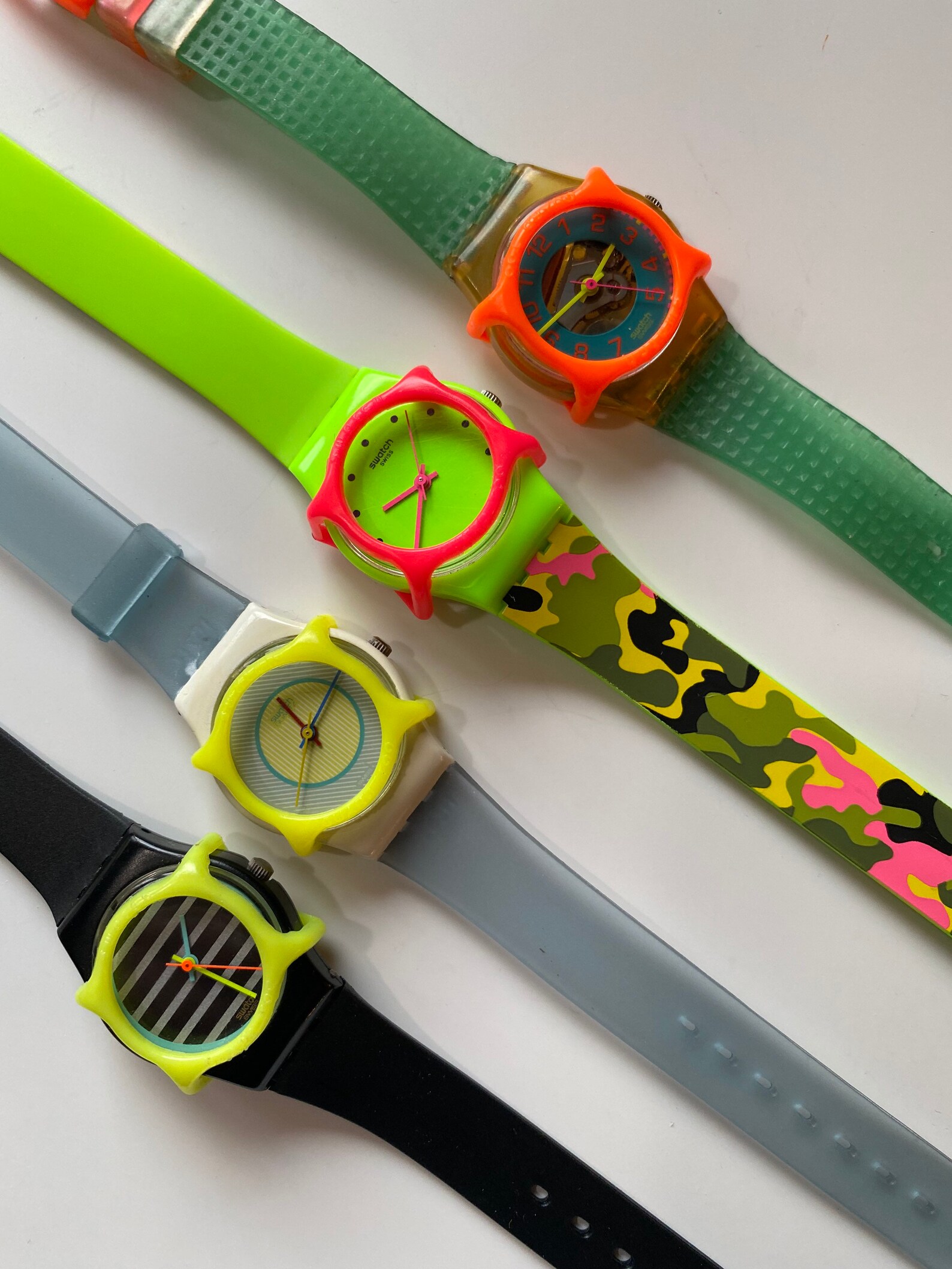 Swatch Watch Vintage Guard Too Small Ladies 25mm Glow in the | Etsy