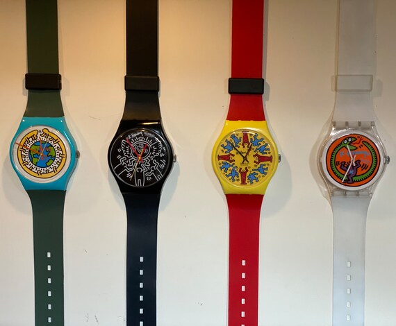 Keith Haring Swatch Watch Maxi Wall clock wall clock … - Gem