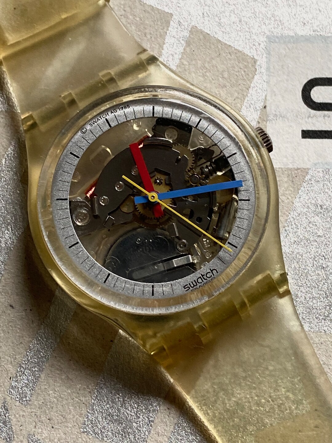 Vintage Swatch Watch 1989 Jellyfish Gk10 Re2 3rd Jellyfish Gk100 Re2 ...