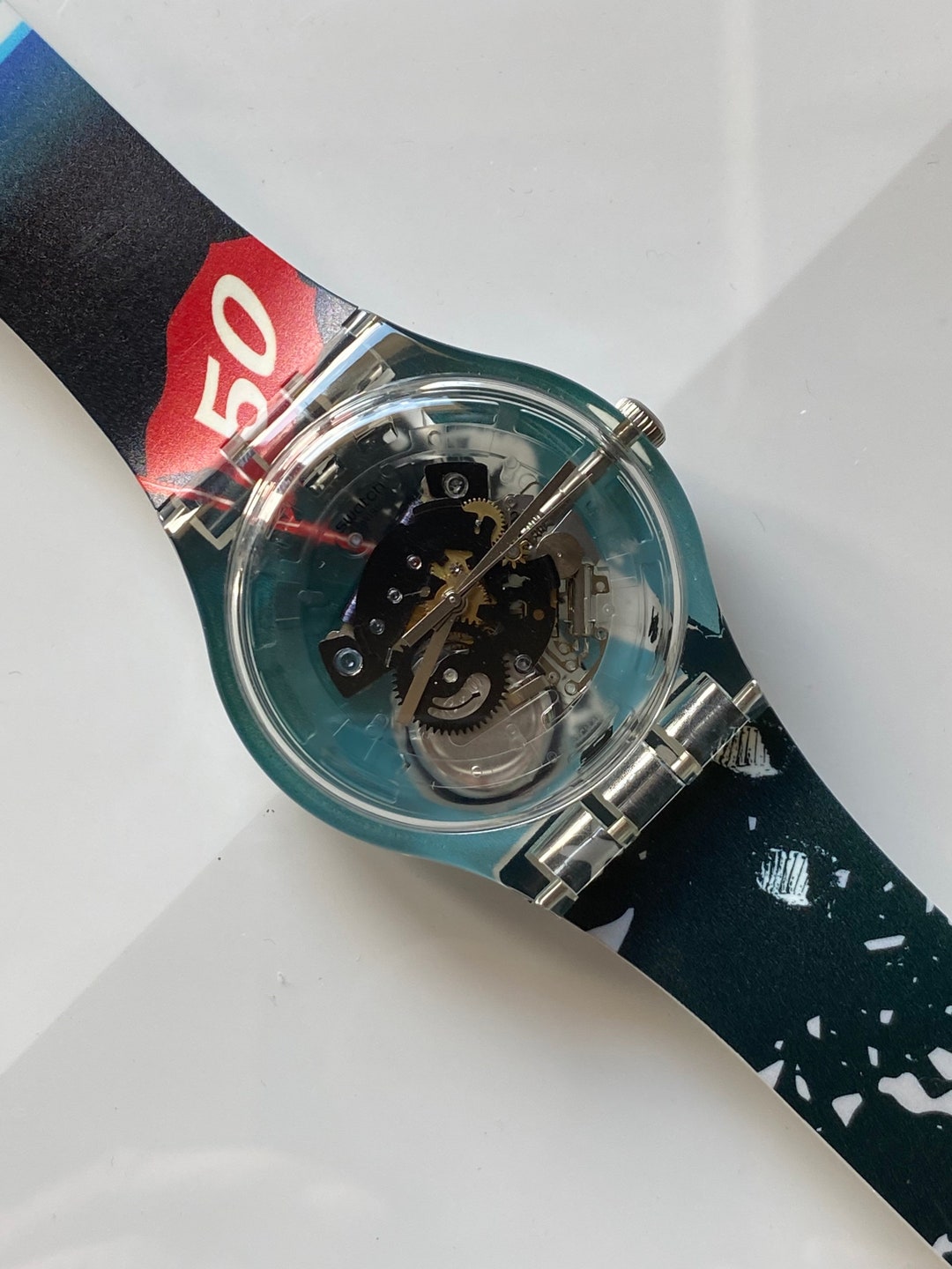 New Swatch Watch NASA Lunar Landing Skeleton USA Only Release Moon ...
