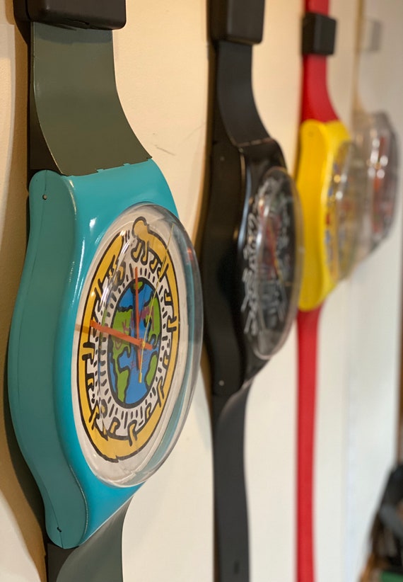 Keith Haring Swatch Watch Maxi Wall clock wall clock … - Gem