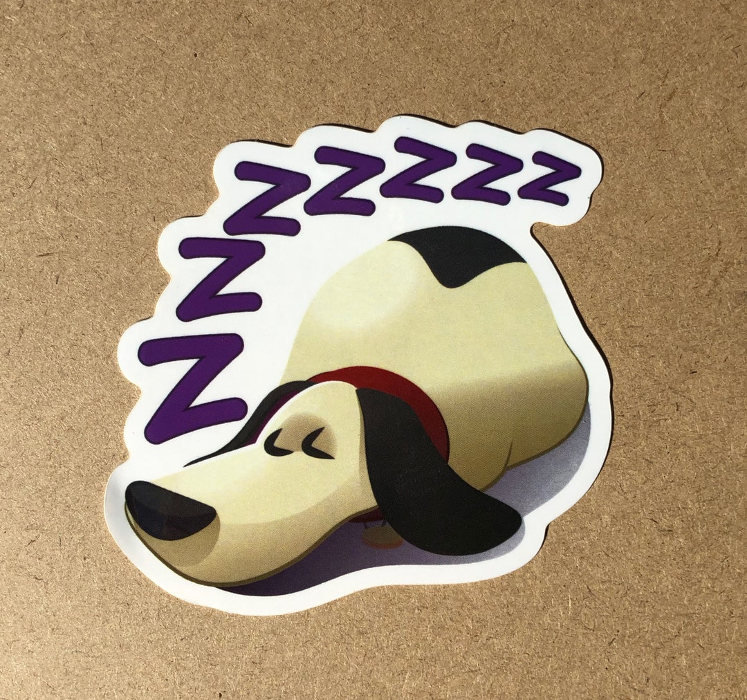 Chubby Beagle Productions Dog Sleeping Sticker - Etsy UK