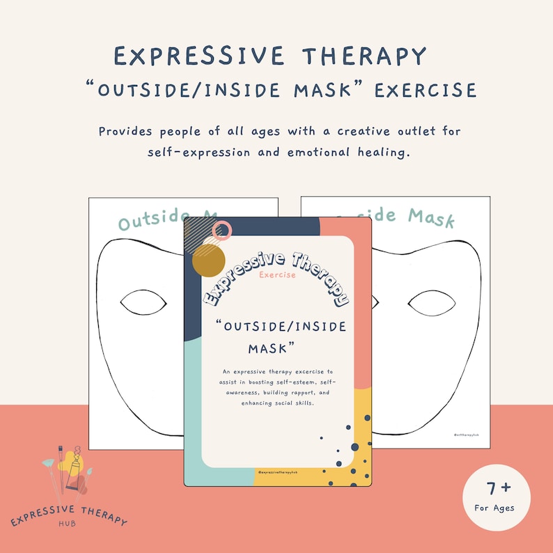 Expressive Therapy “outside/inside Mask” Exercise Ages 7+, Mental ...