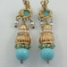 Statement Marcello Fontana Gold Over Sterling Silver Blue Glass Faux ...