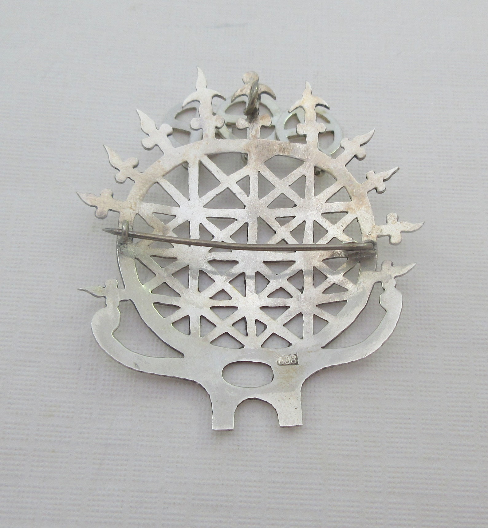 Turkey 800 Silver Hittite Sun Disk Brooch or Pendant C | Etsy