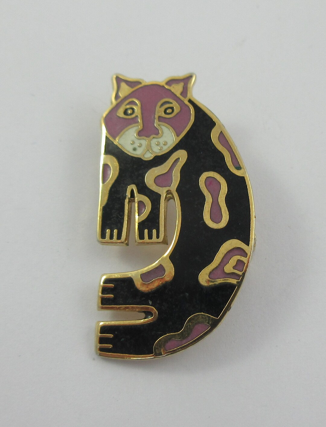 Signed Laurel Burch Gold Tone Enameled baby Snow Leopard Brooch - Etsy