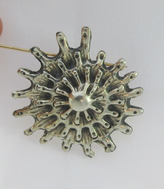 Modernist Sterling Silver Spiky Snail Shell Brooch or… - Gem