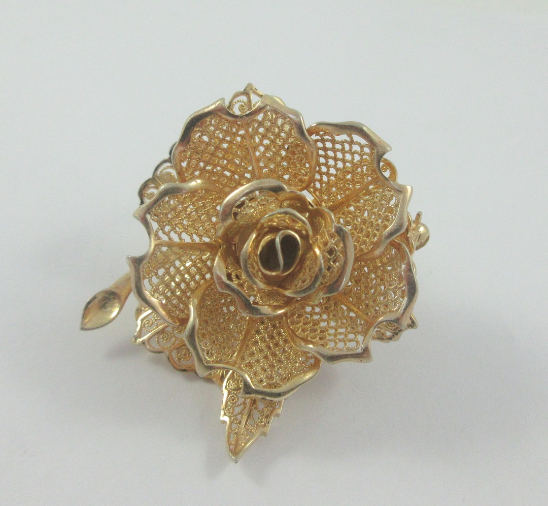 Large Signed Willi Nonnenmann Germany Gold Over Sterling Silver ...