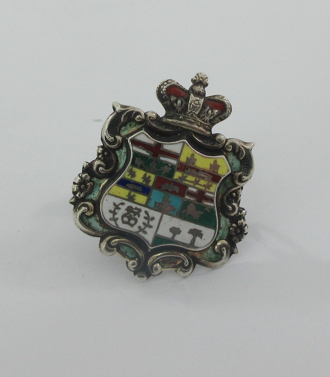 Antique Sterling Silver Enameled Canada Provinces Brooch- AS IT IS - Etsy